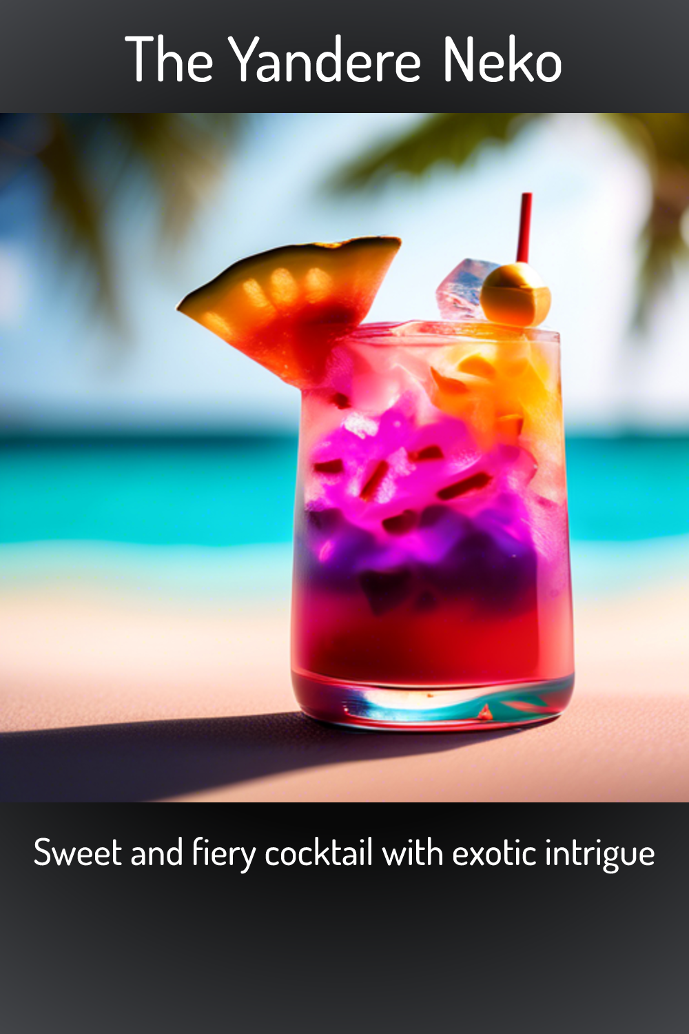 The Yandere Neko, Sweet and fiery cocktail with exotic intrigue