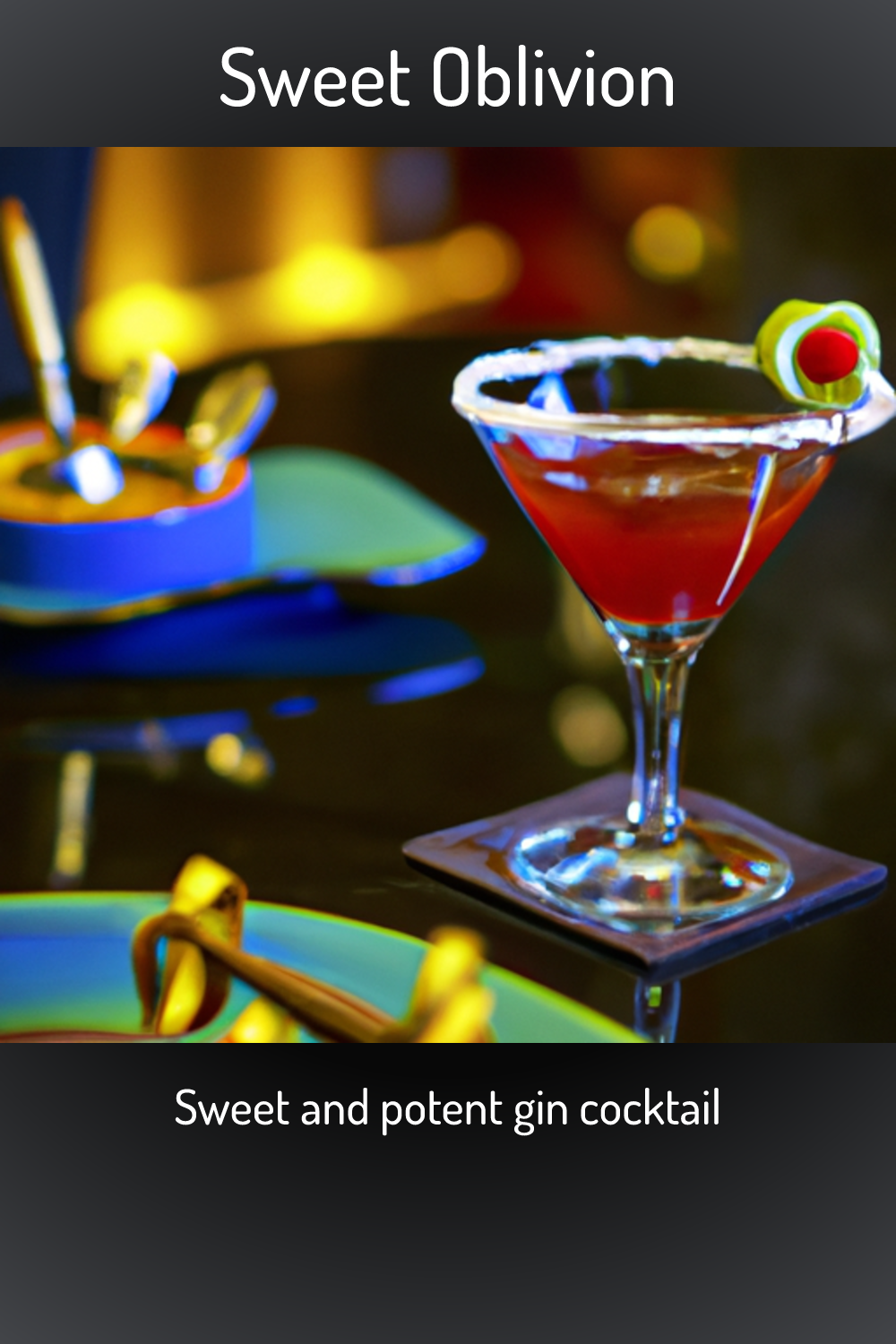Sweet Oblivion, Sweet and potent gin cocktail