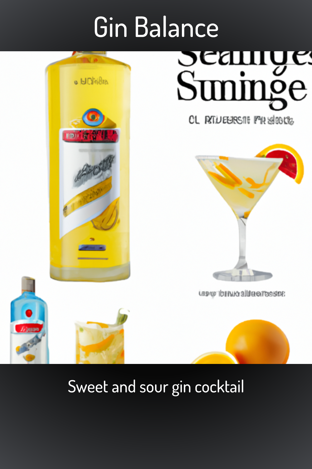 Gin Balance Sweet And Sour Gin Cocktail