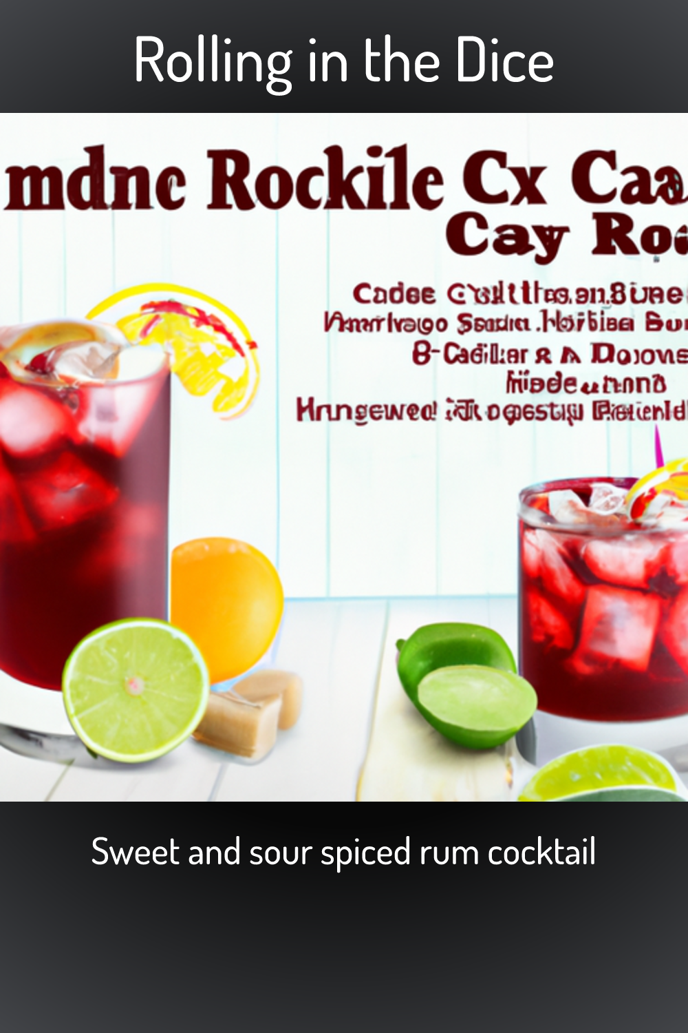 Rolling in the Dice, Sweet and sour spiced rum cocktail