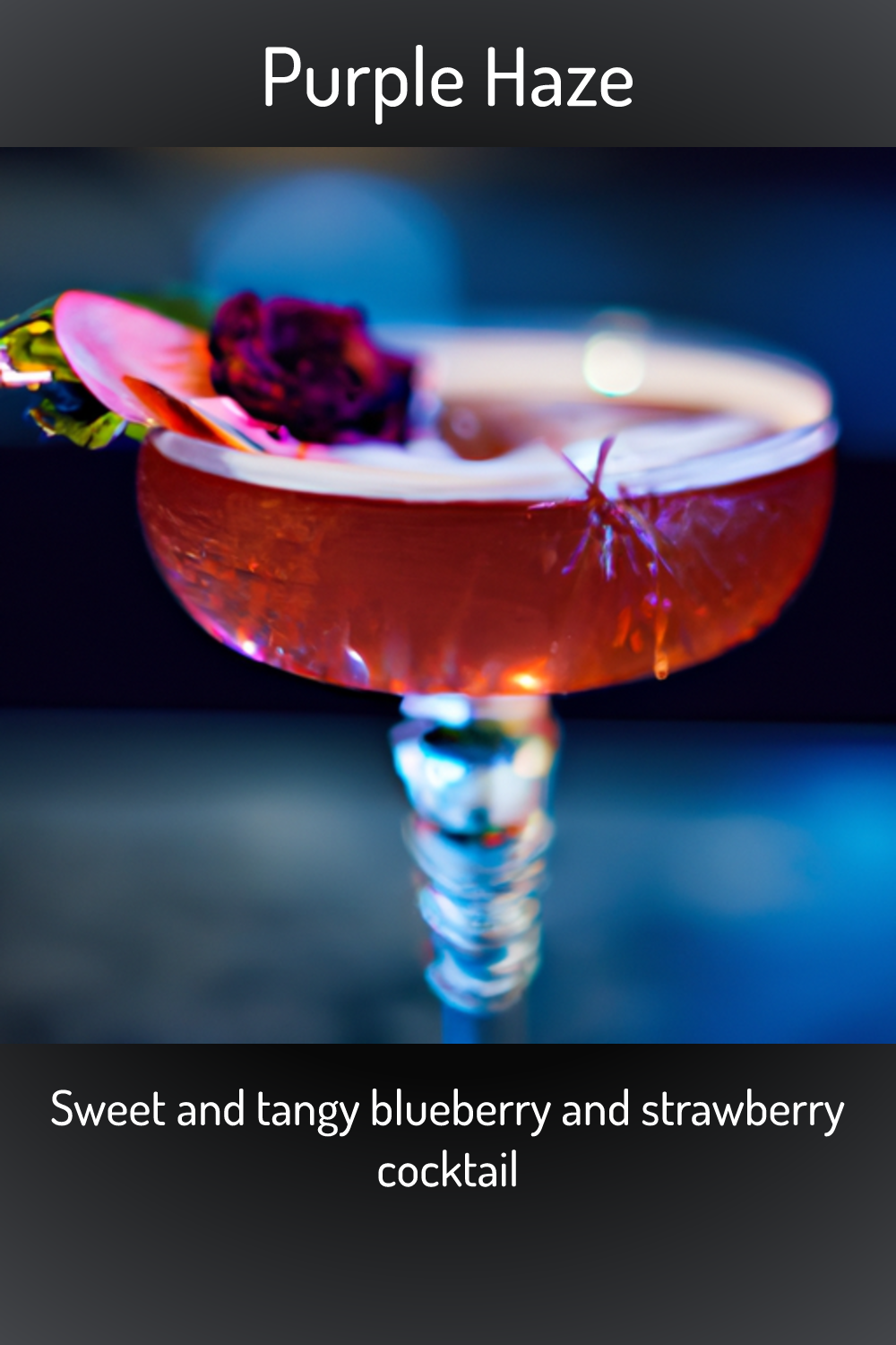 Purple Haze Sweet And Tangy Blueberry And Strawberry Cocktail