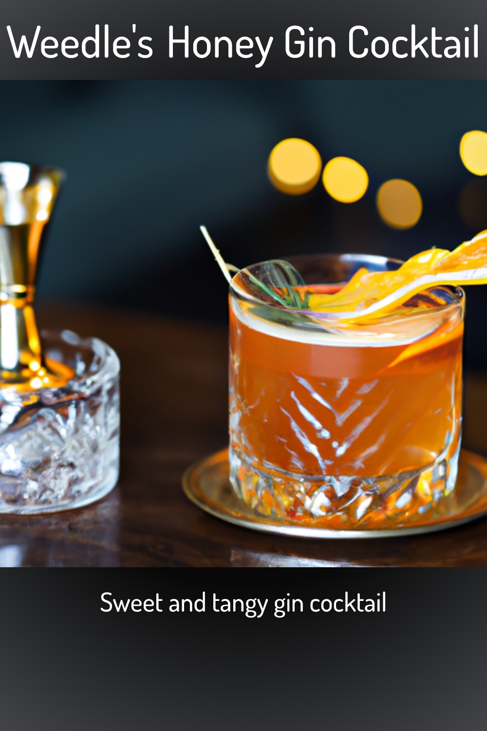 Weedle's Honey Gin Cocktail, Sweet and tangy gin cocktail