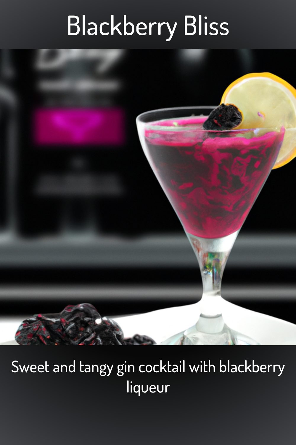 Blackberry Bliss Sweet And Tangy Gin Cocktail With Blackberry Liqueur