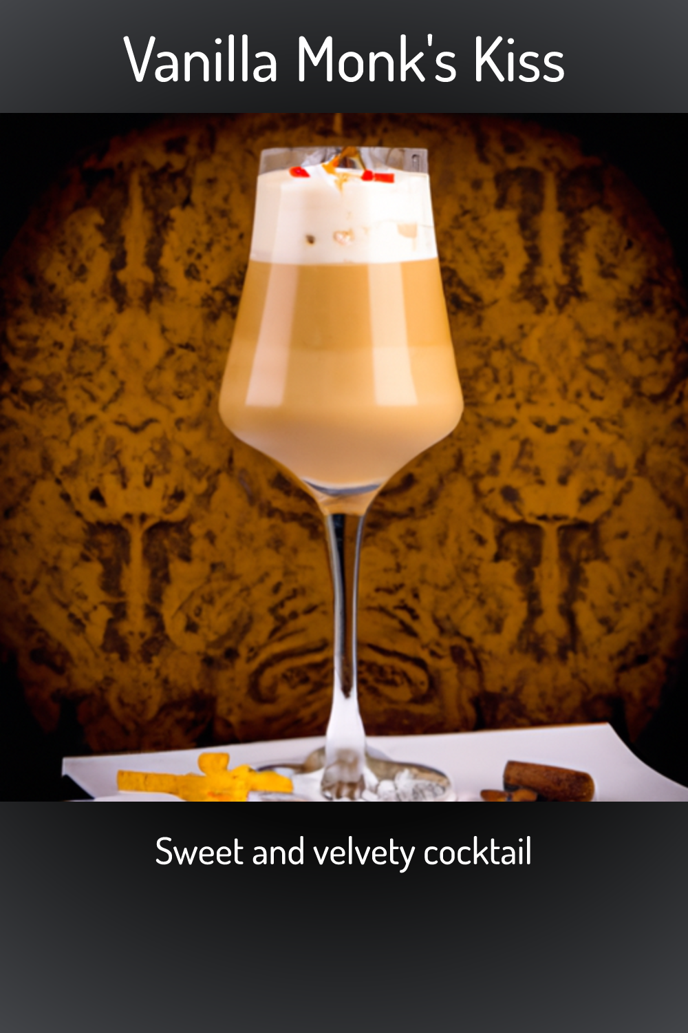 Vanilla Monk's Kiss, Sweet and velvety cocktail