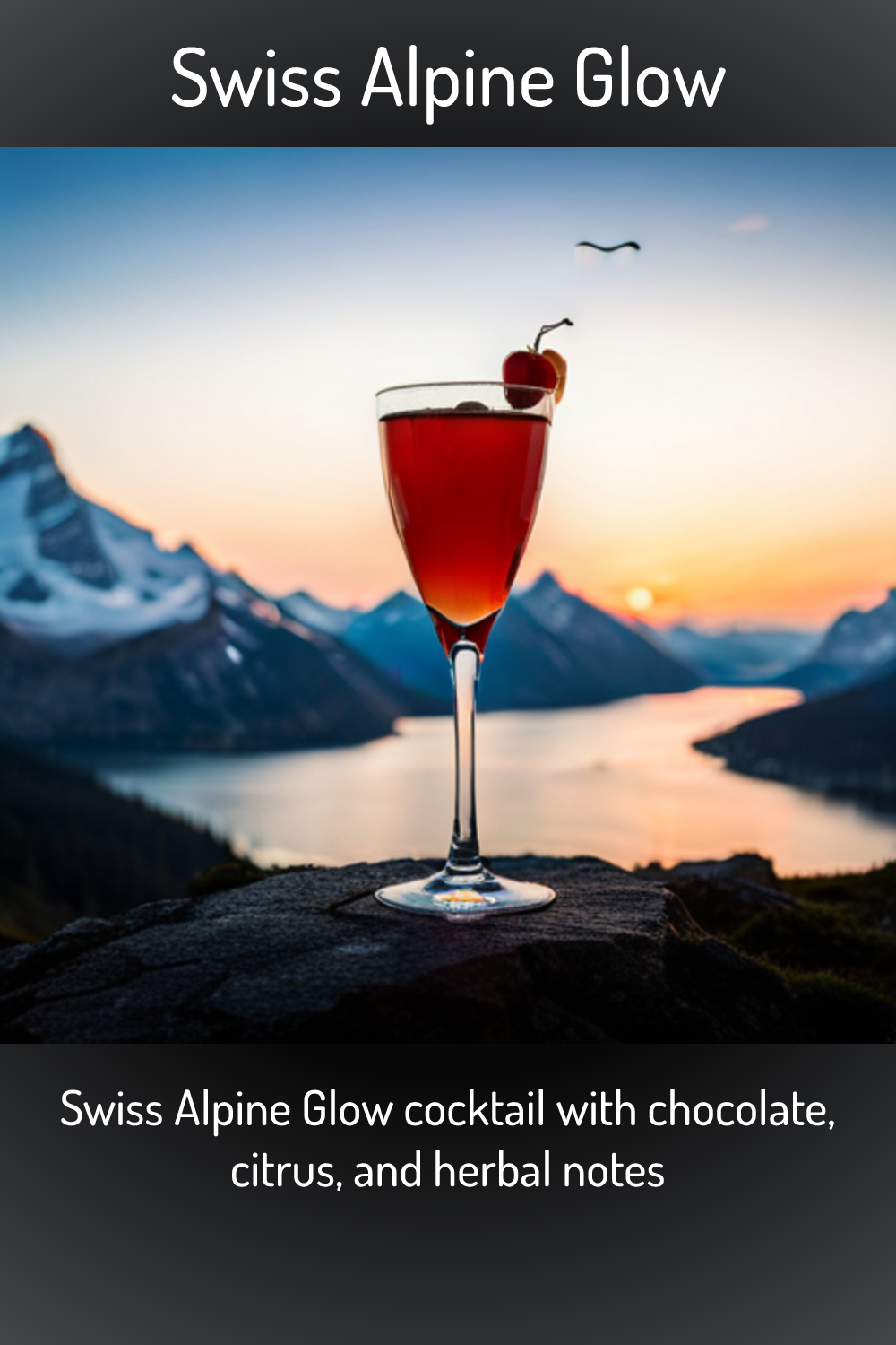 Swiss Alpine Glow, Swiss Alpine Glow cocktail with chocolate, citrus ...