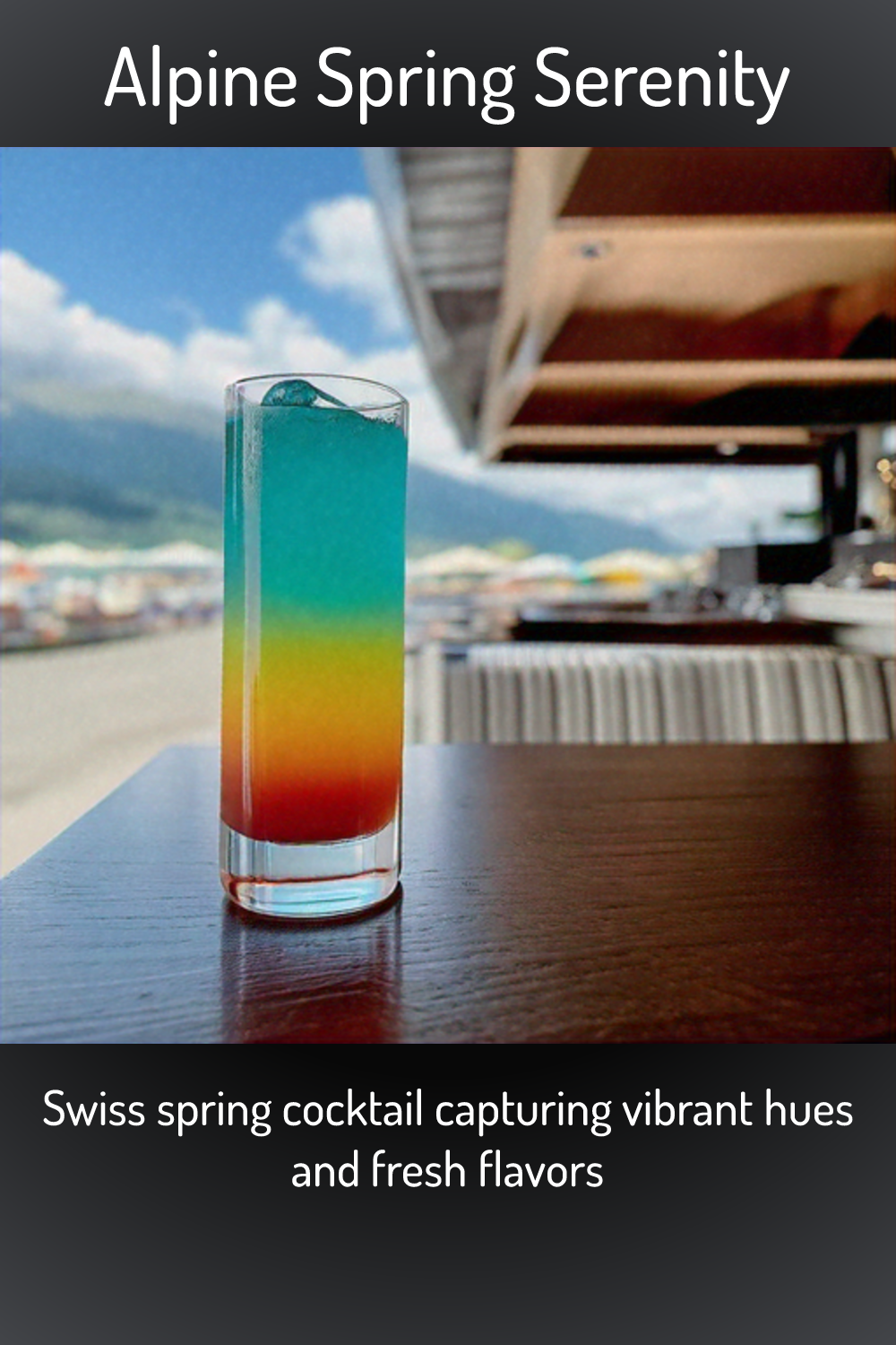 Alpine Spring Serenity Swiss Spring Cocktail Capturing Vibrant Hues