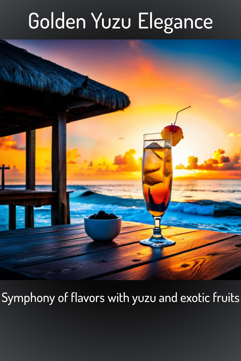 Golden Yuzu Elegance, Symphony of flavors with yuzu and exotic fruits