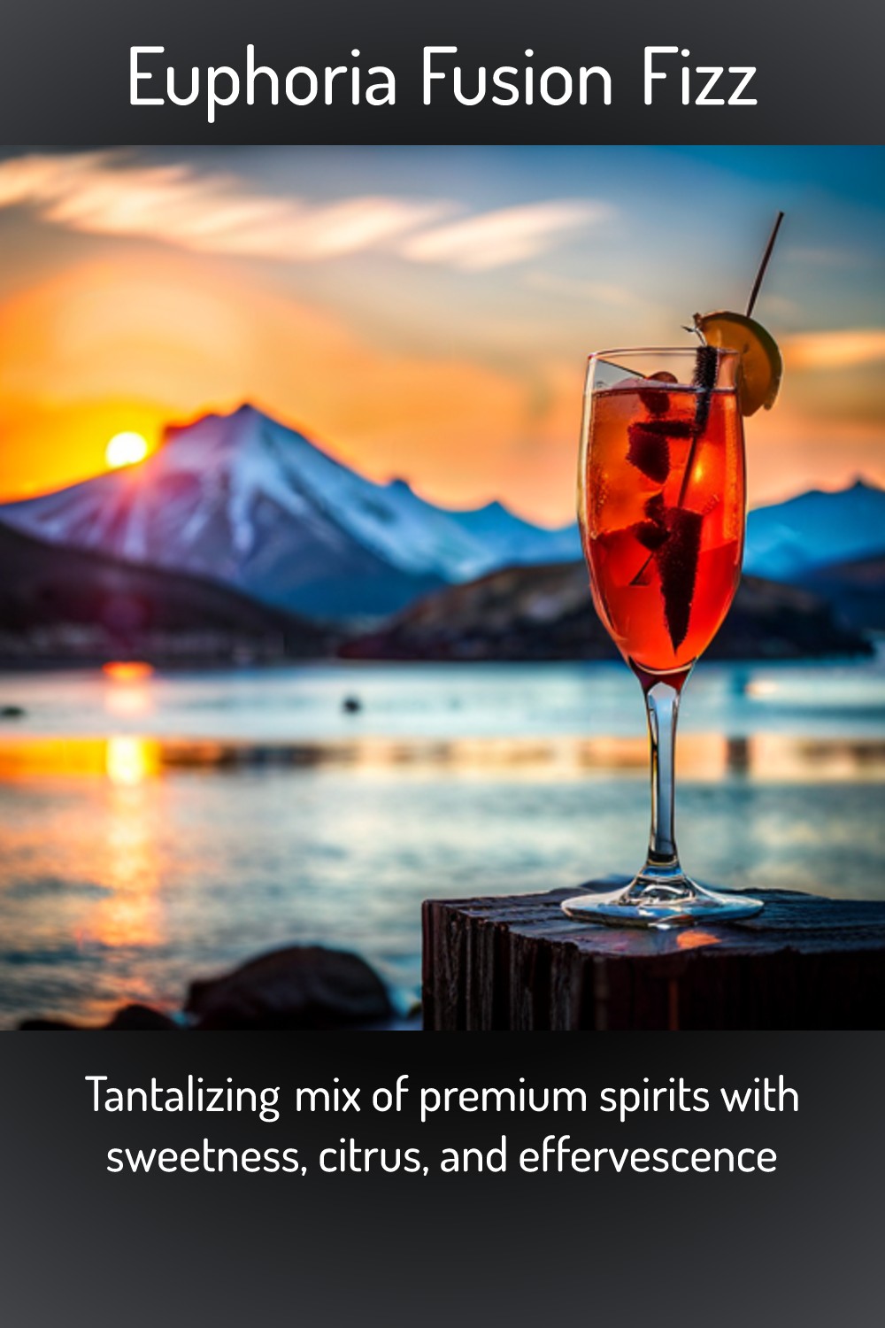 Euphoria Fusion Fizz, Tantalizing mix of premium spirits with sweetness ...
