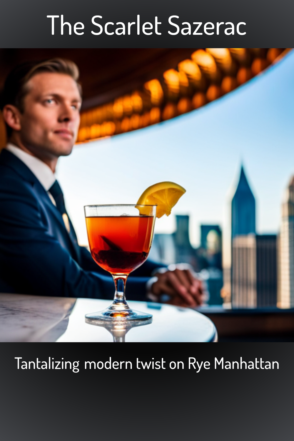 The Scarlet Sazerac, Tantalizing modern twist on Rye Manhattan