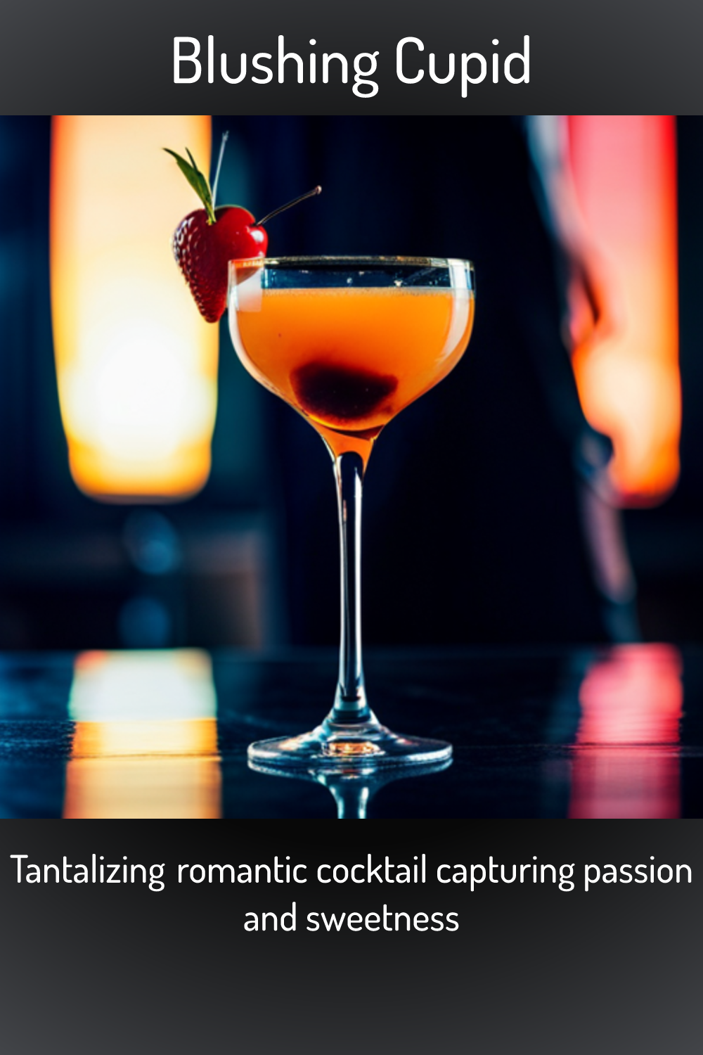 Blushing Cupid, Tantalizing romantic cocktail capturing passion and ...