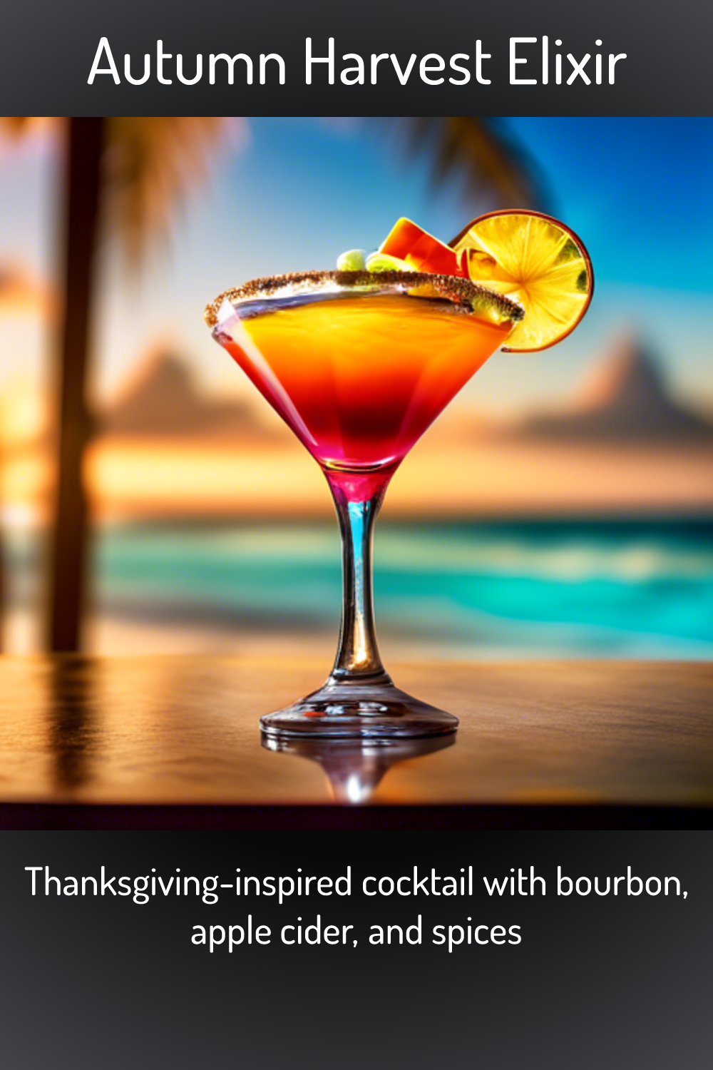Autumn Harvest Elixir, Thanksgiving-inspired cocktail with bourbon ...