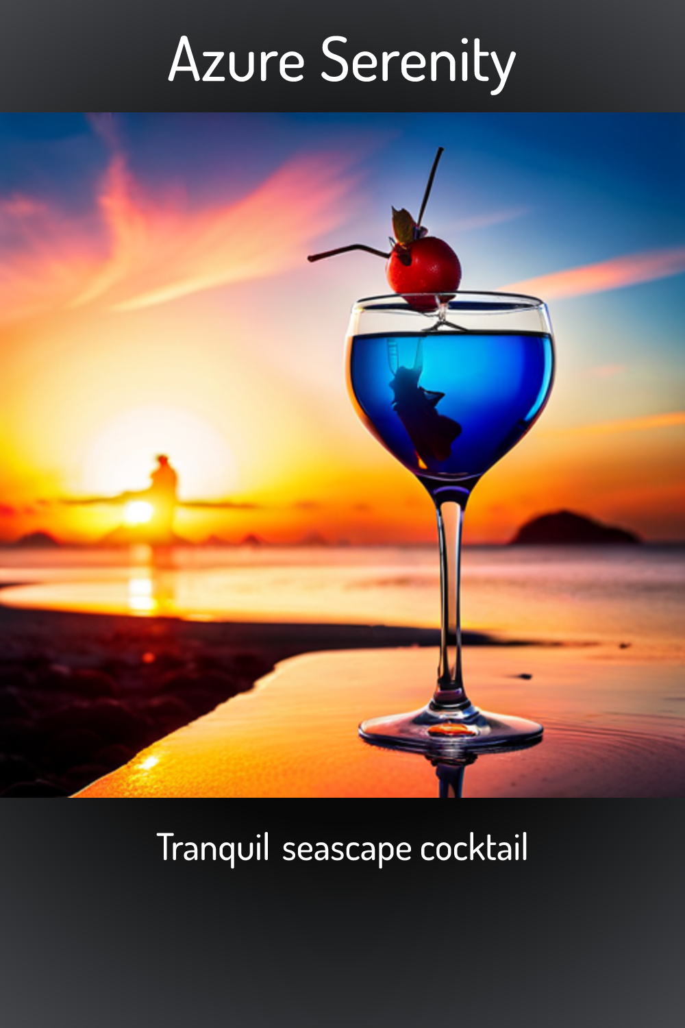 Azure Serenity Tranquil Seascape Cocktail