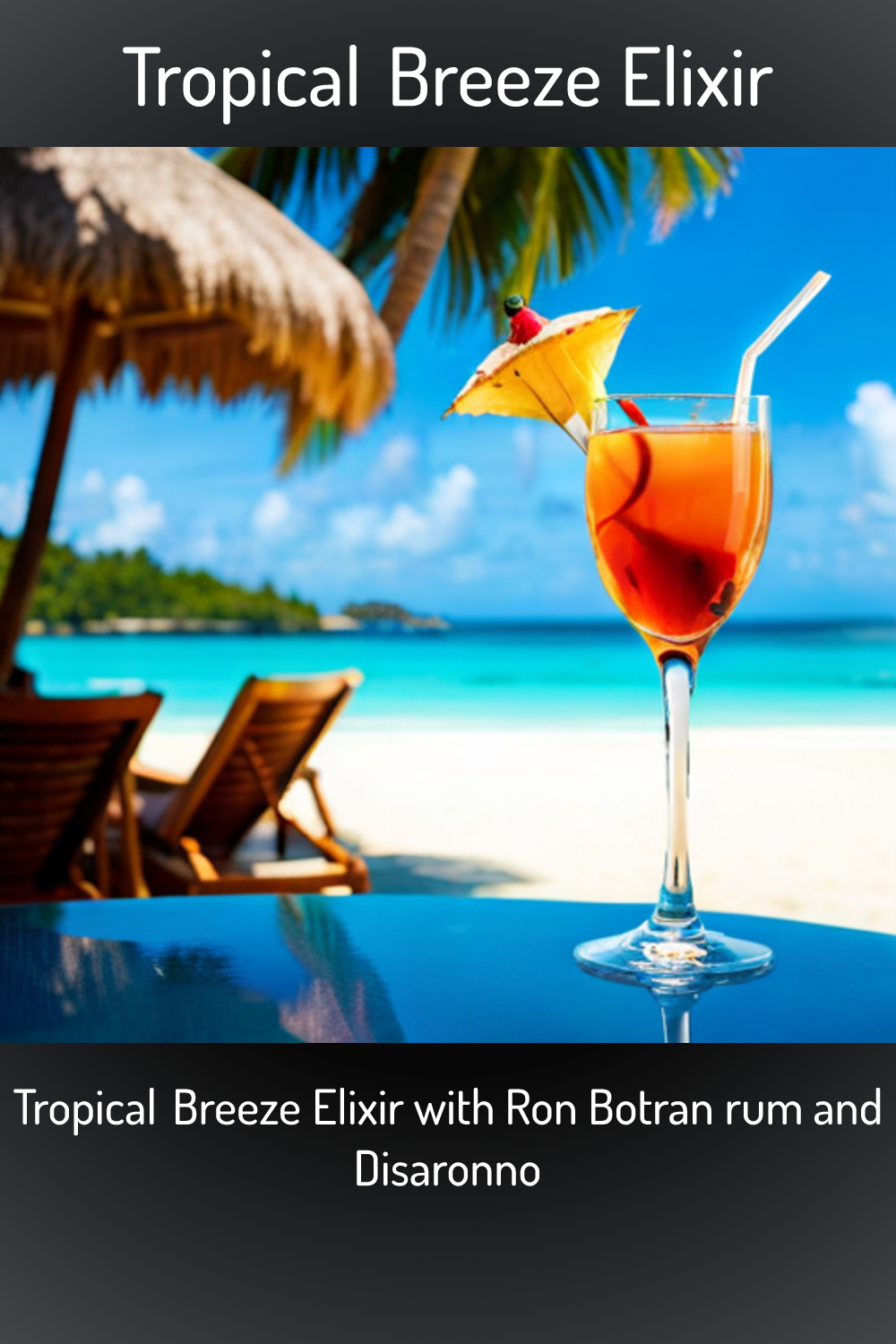 Tropical Breeze Elixir, Tropical Breeze Elixir with Ron Botran rum and ...