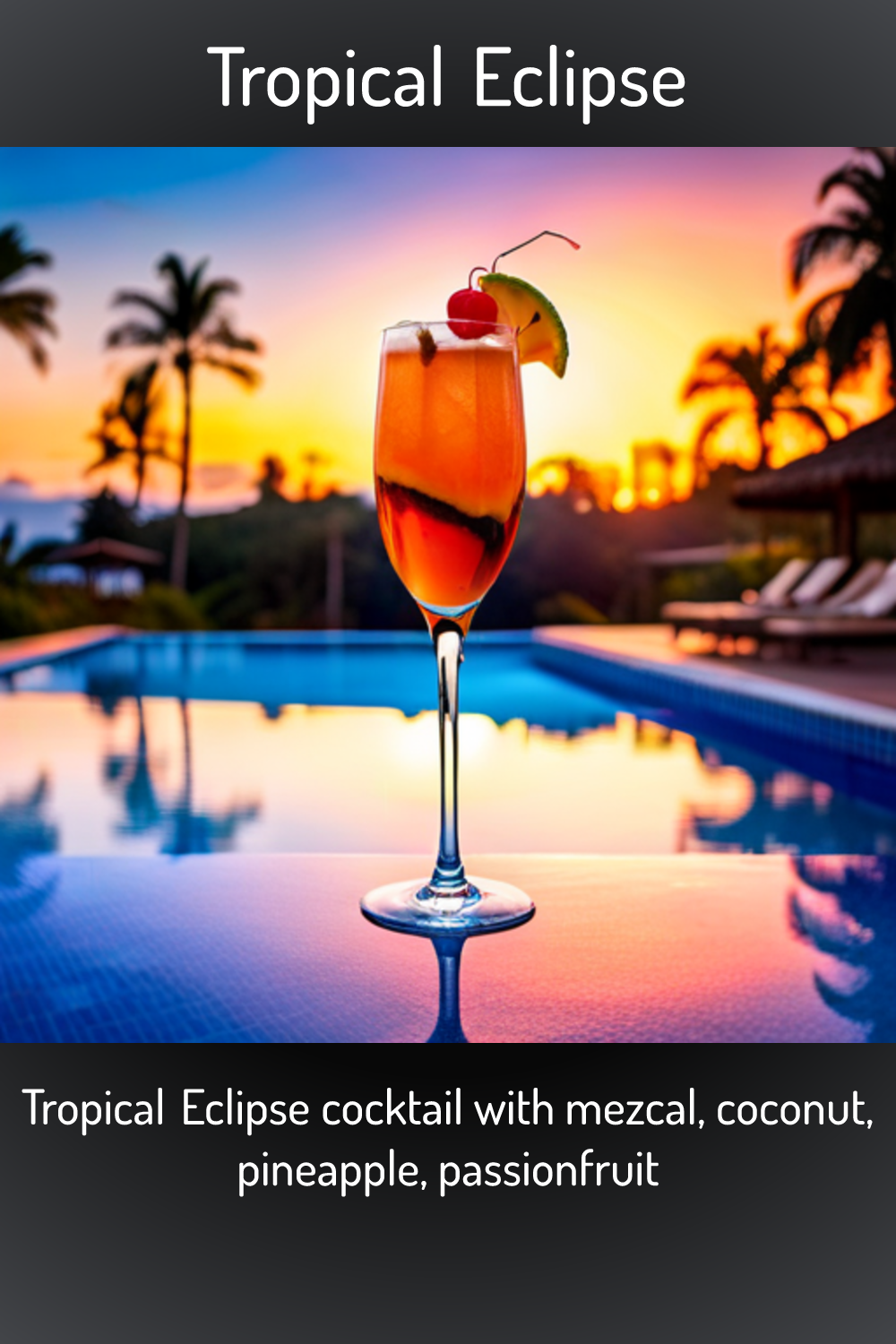 Tropical Eclipse, Tropical Eclipse cocktail with mezcal, coconut ...
