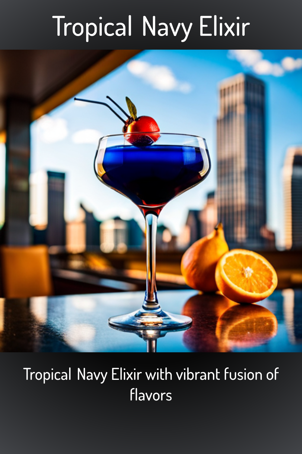 Tropical Navy Elixir, Tropical Navy Elixir with vibrant fusion of flavors