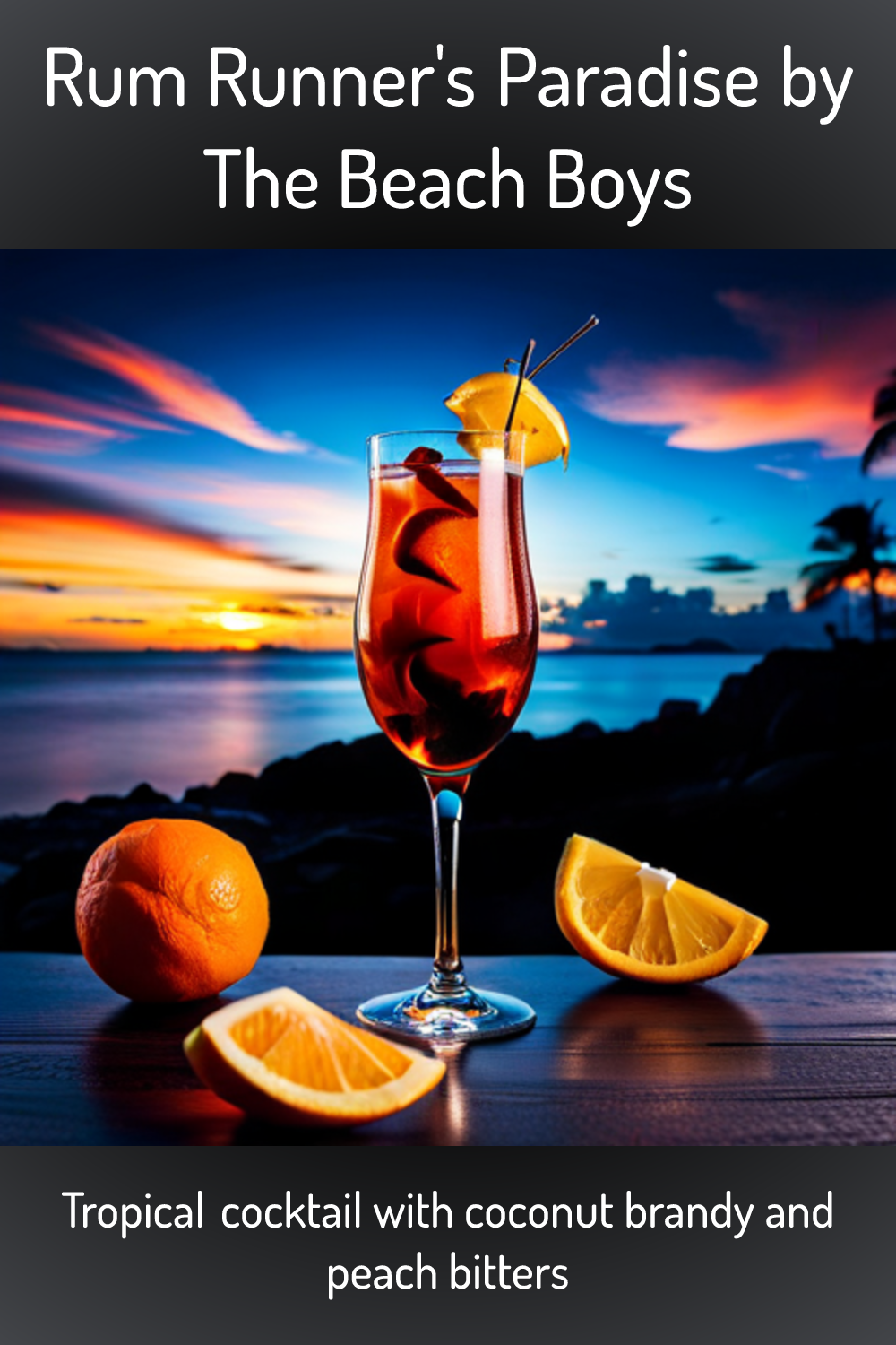 Rum Runner's Paradise by The Beach Boys, Tropical cocktail with coconut ...