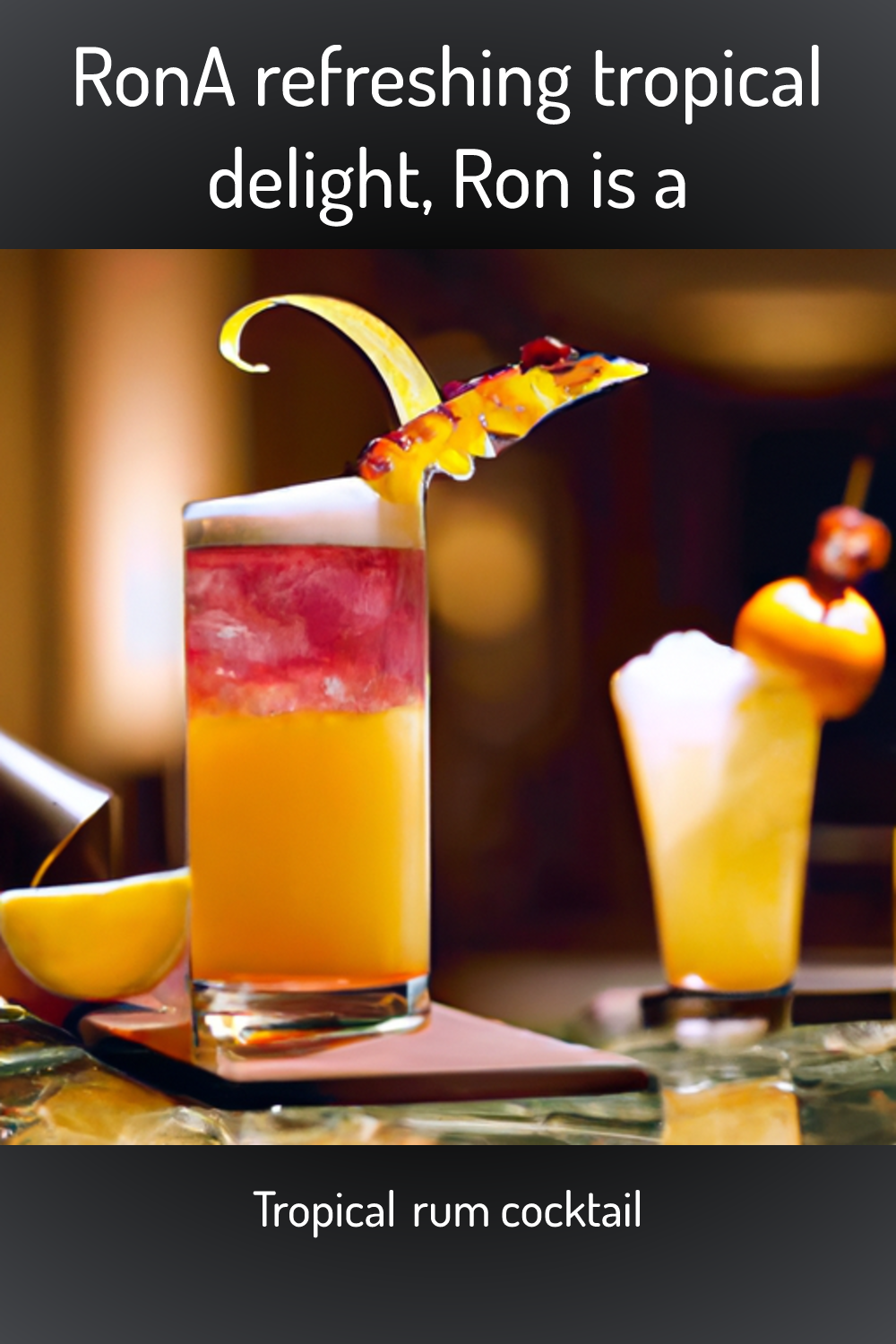RonA refreshing tropical delight, Ron is a, Tropical rum cocktail