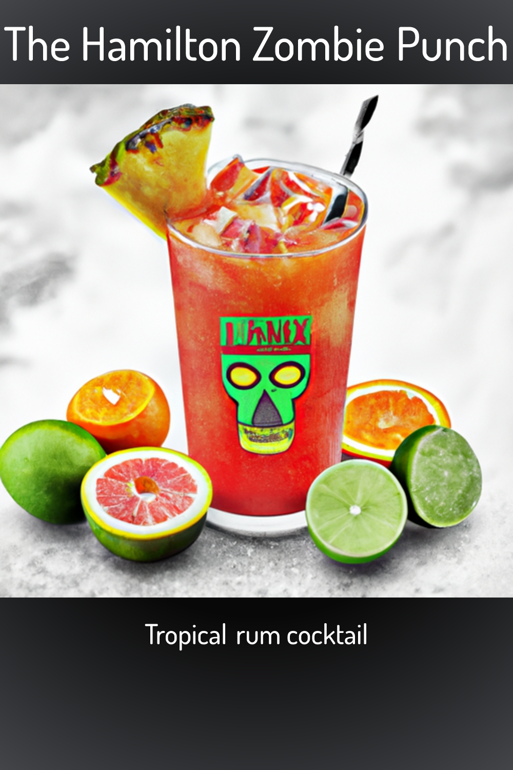 The Hamilton Zombie Punch, Tropical rum cocktail
