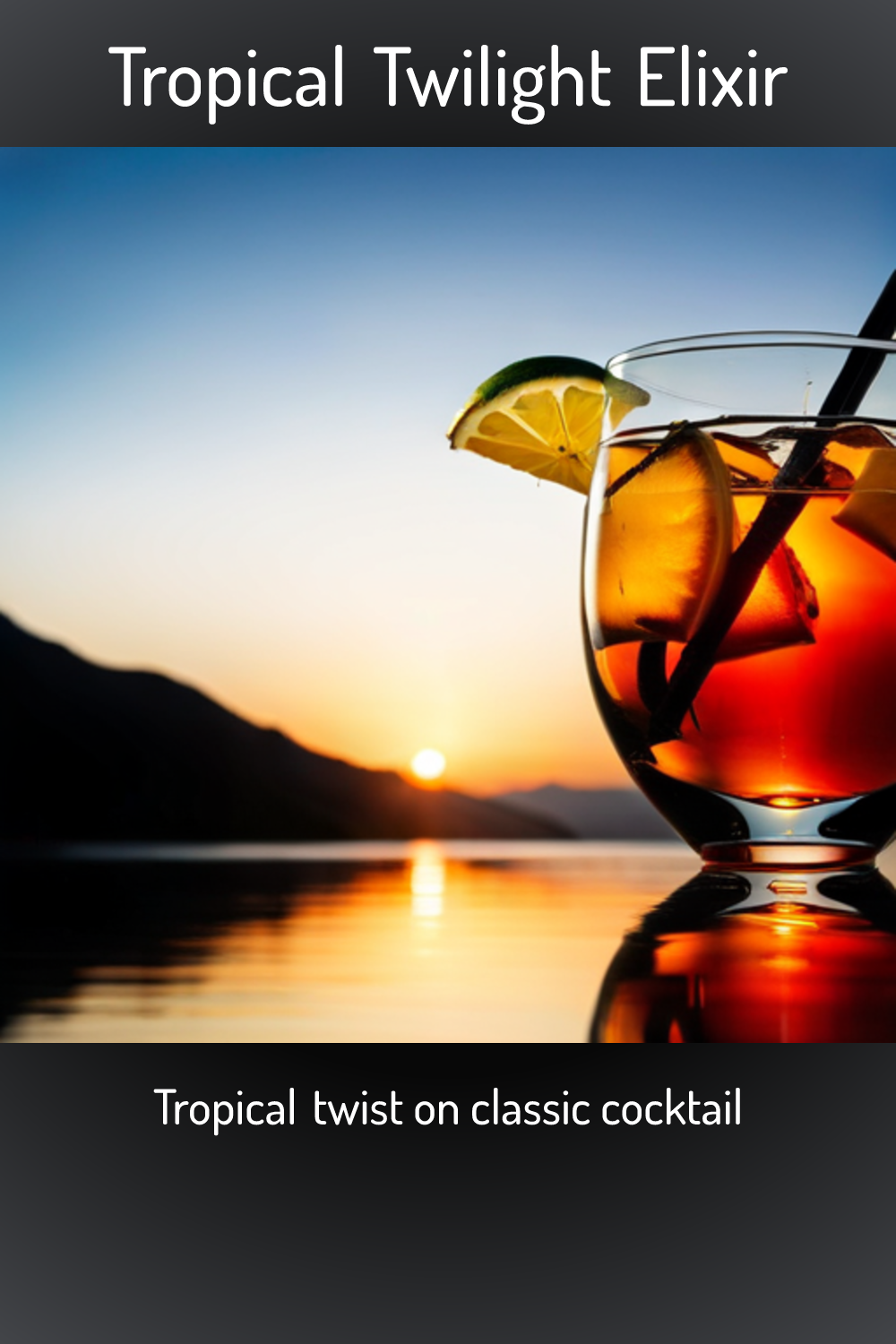 Tropical Twilight Elixir, Tropical twist on classic cocktail