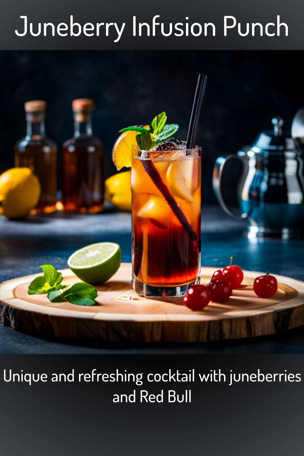 Juneberry Infusion Punch, Unique and refreshing cocktail with ...