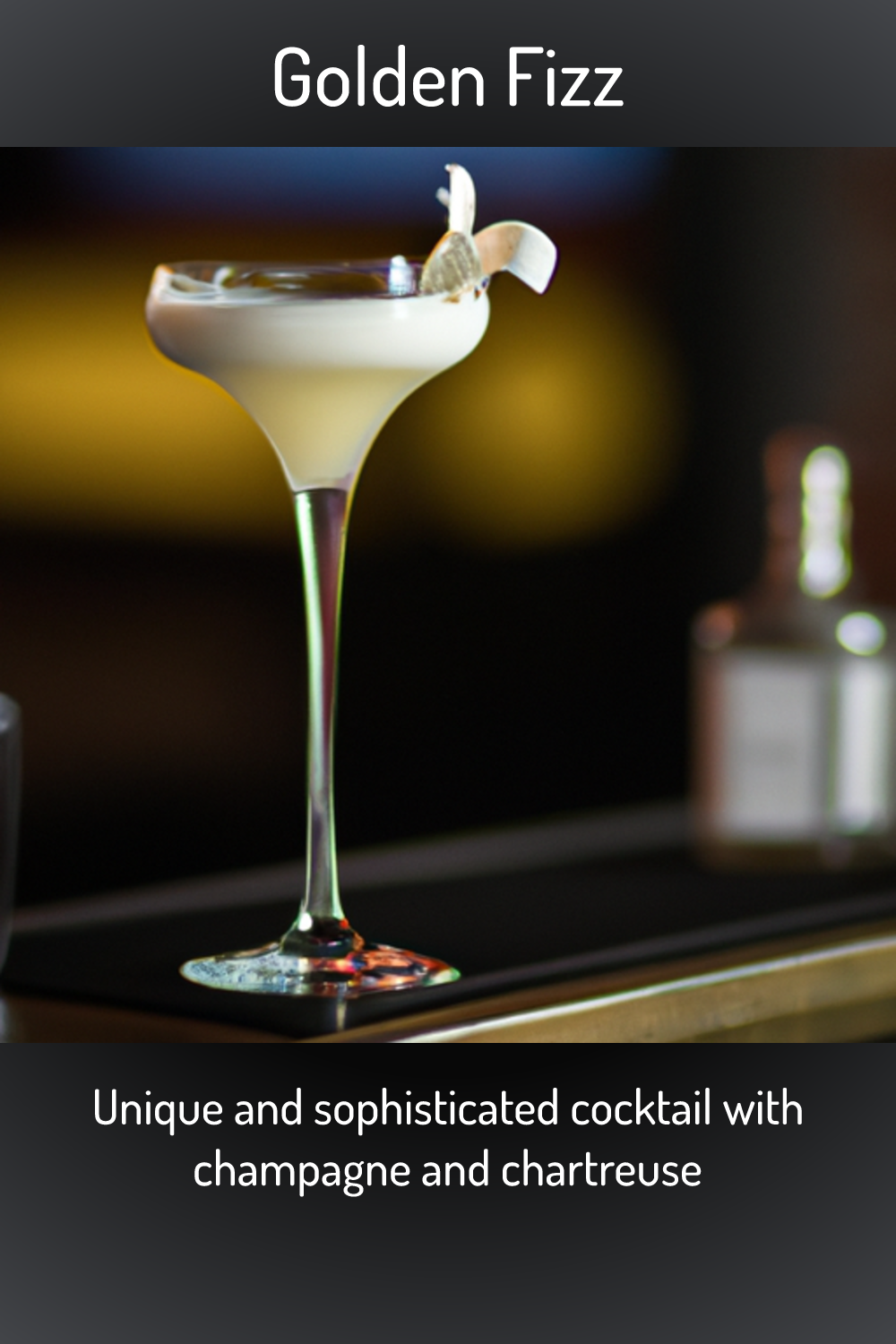 Golden Fizz, Unique and sophisticated cocktail with champagne and ...
