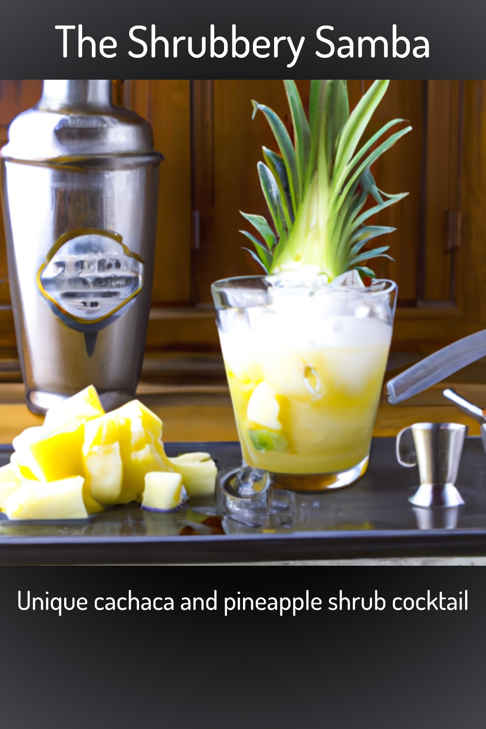 The Shrubbery Samba, Unique cachaca and pineapple shrub cocktail