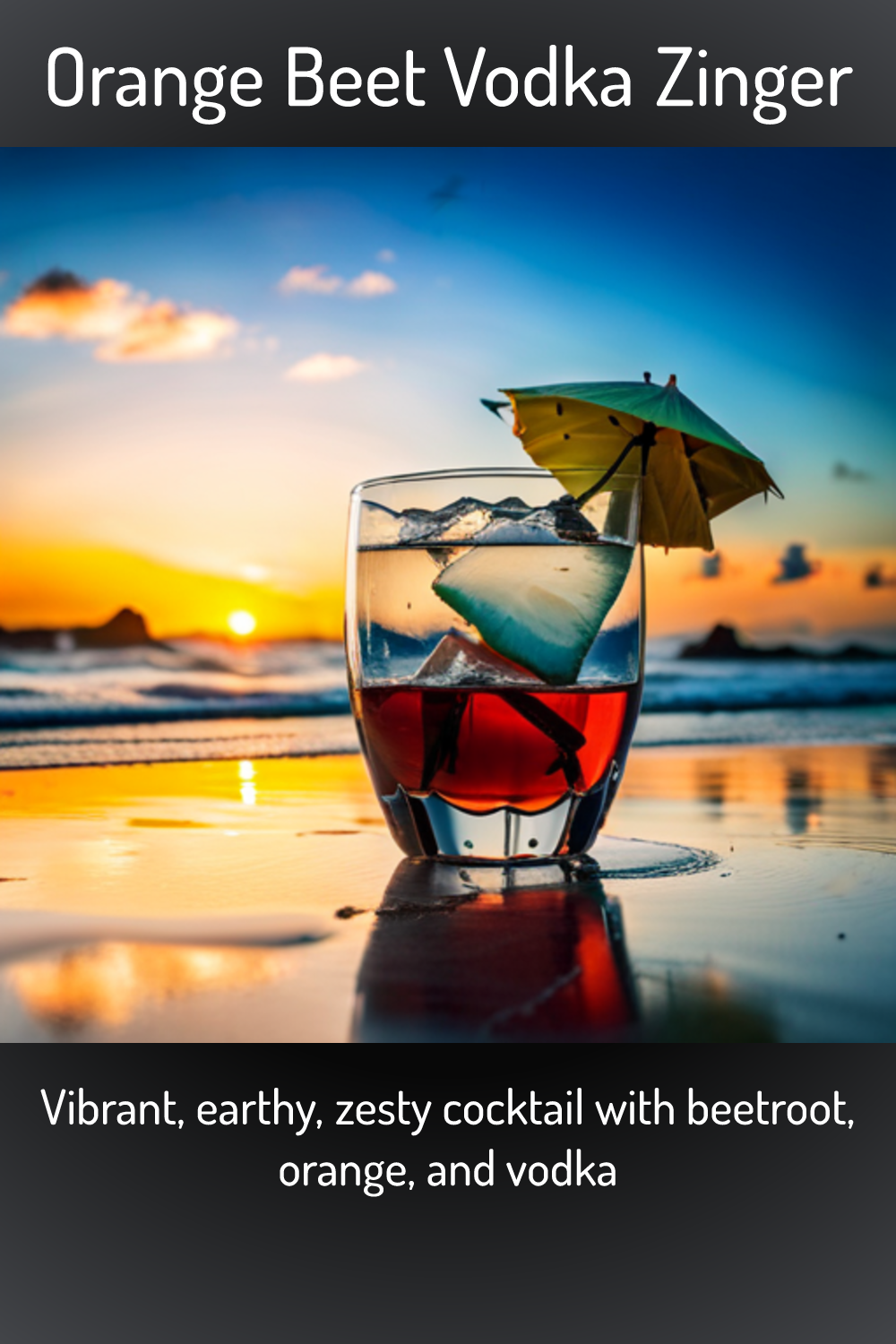 Orange Beet Vodka Zinger, Vibrant, earthy, zesty cocktail with beetroot ...