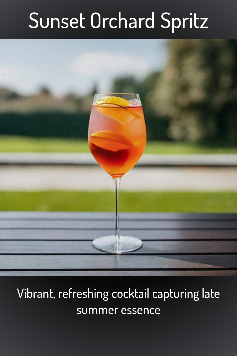 Sunset Orchard Spritz Vibrant Refreshing Cocktail Capturing Late