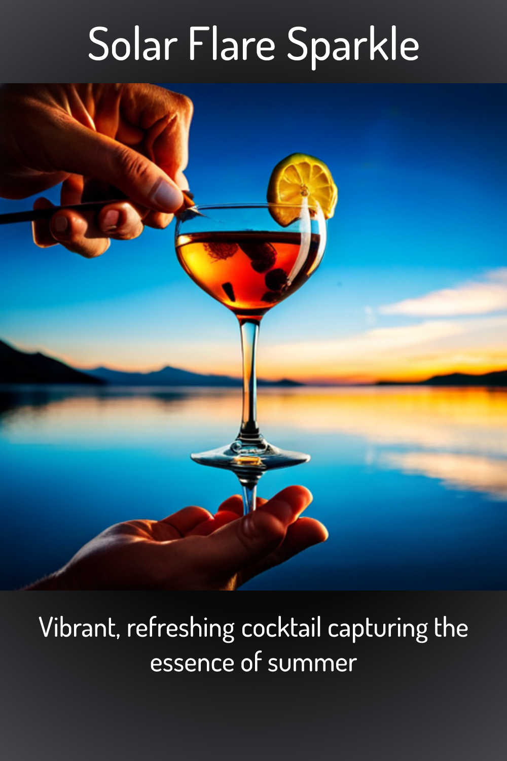 Solar Flare Sparkle, Vibrant, refreshing cocktail capturing the essence ...