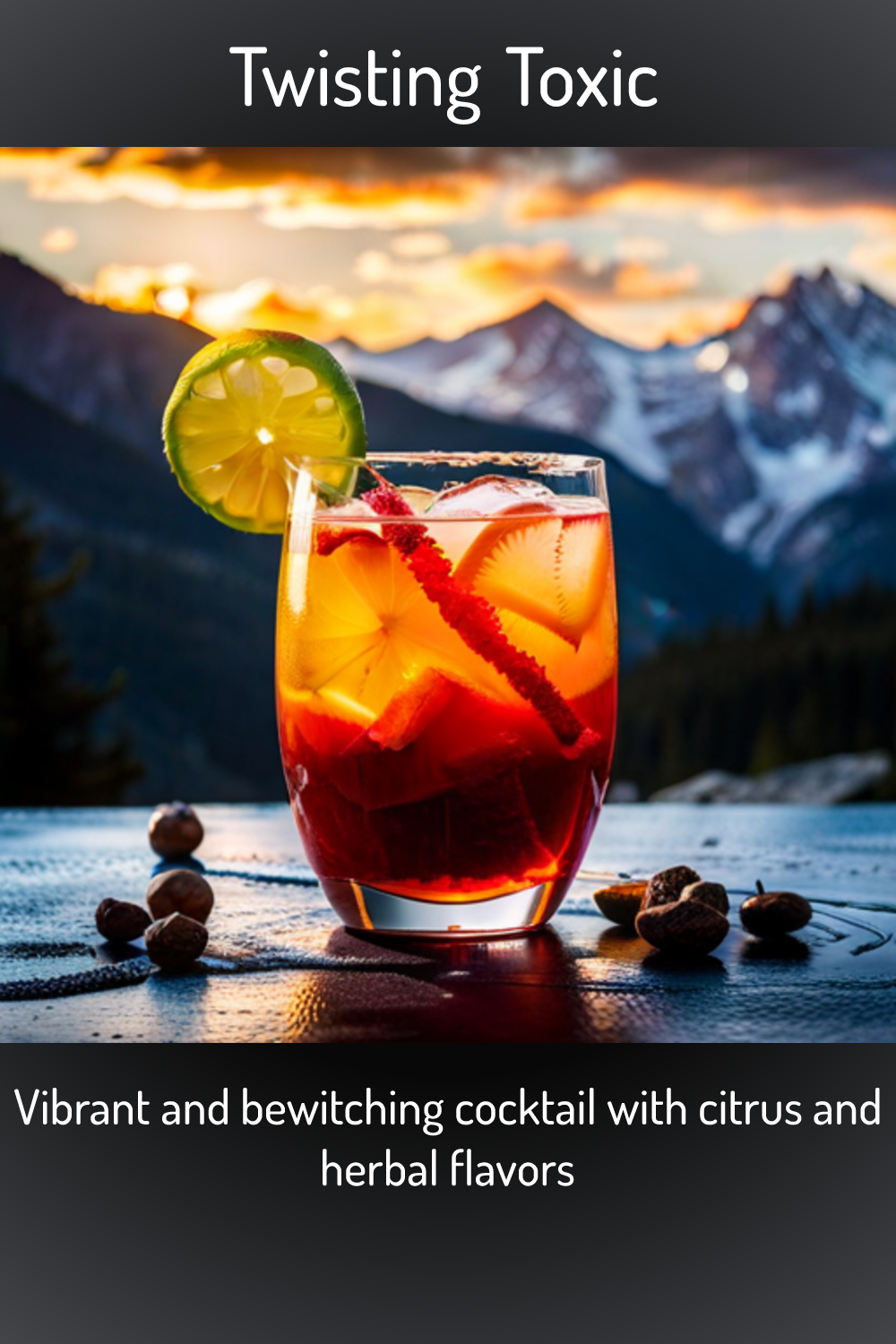 Twisting Toxic, Vibrant and bewitching cocktail with citrus and herbal ...