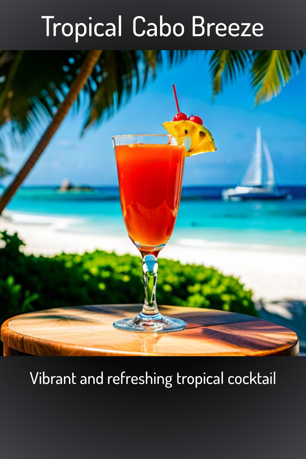 Tropical Cabo Breeze, Vibrant and refreshing tropical cocktail