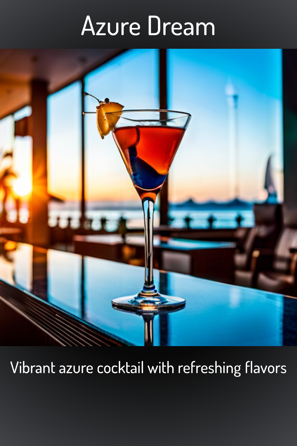 Azure Dream Vibrant Azure Cocktail With Refreshing Flavors