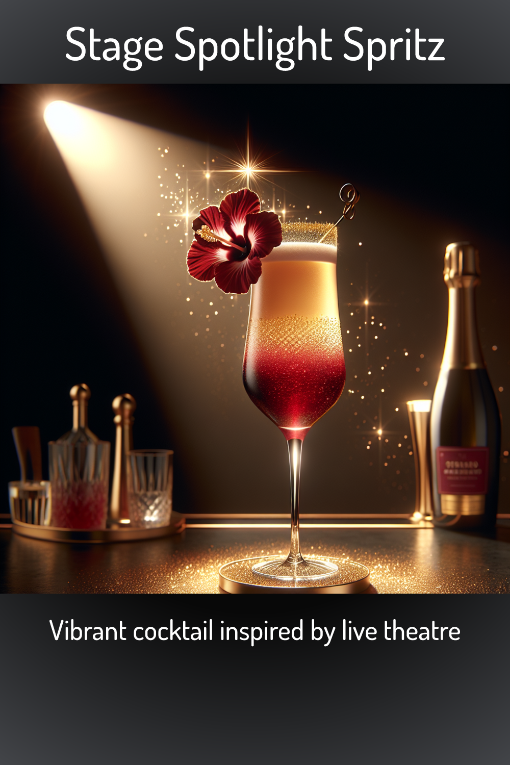Stage Spotlight Spritz, Vibrant cocktail inspired by live theatre