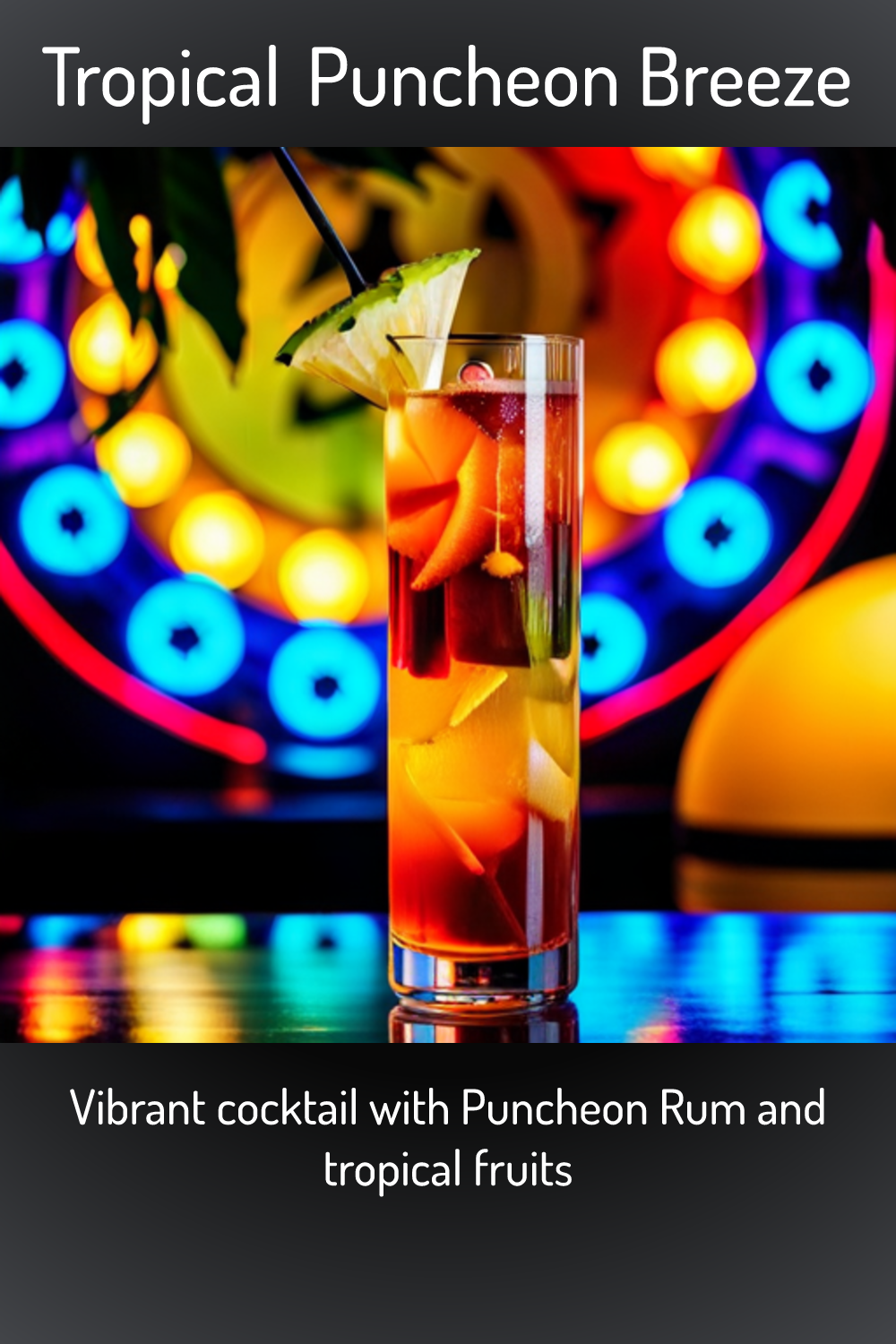 Tropical Puncheon Breeze, Vibrant cocktail with Puncheon Rum and ...