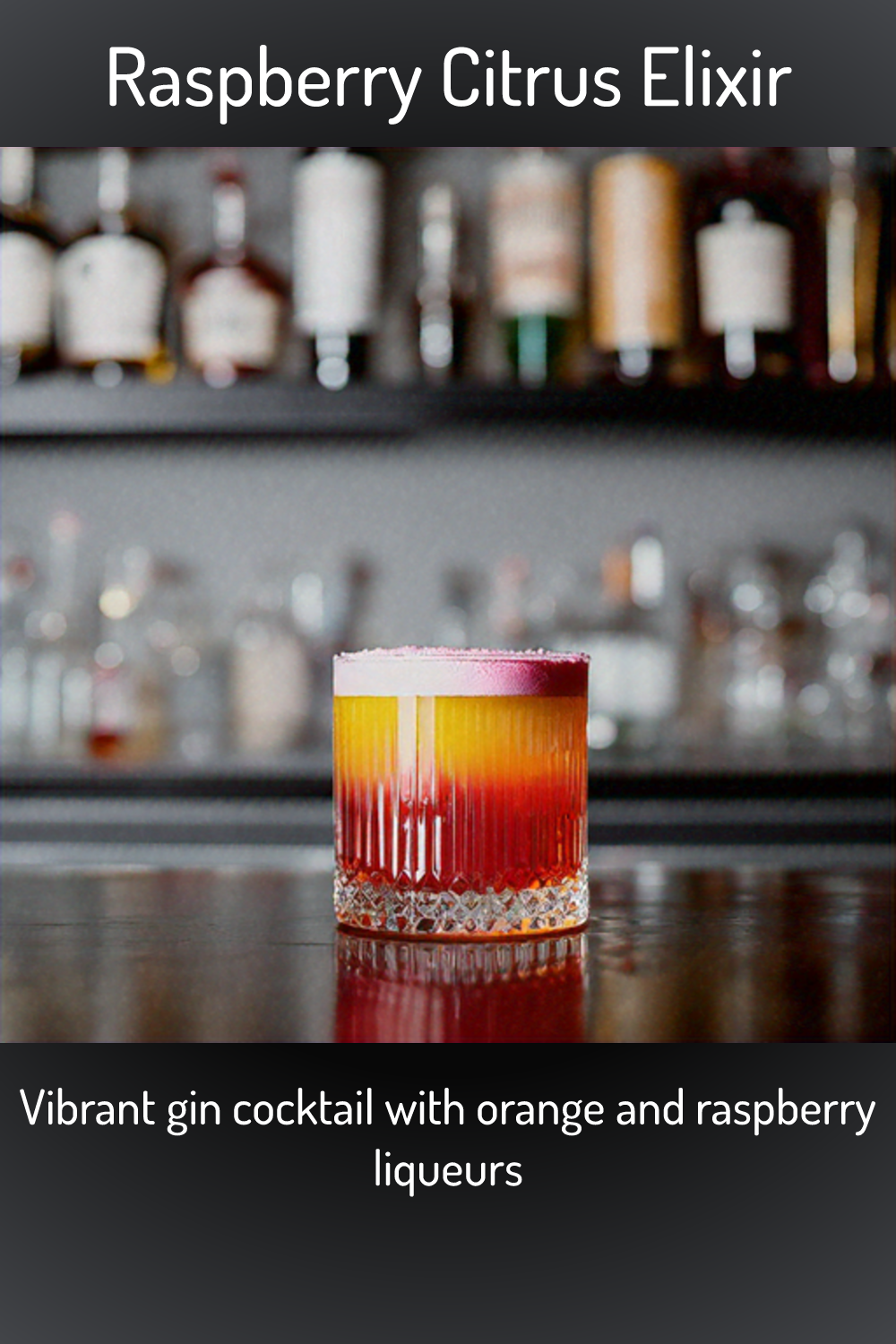 Raspberry Citrus Elixir Vibrant Gin Cocktail With Orange And Raspberry