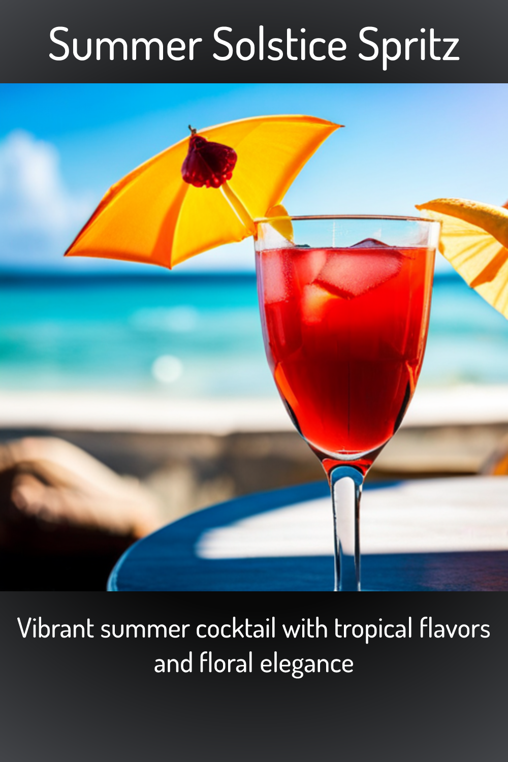 Summer Solstice Spritz, Vibrant summer cocktail with tropical flavors ...