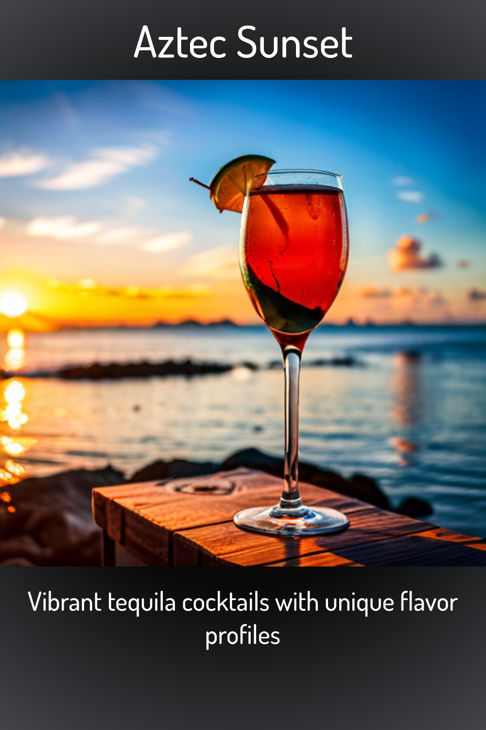 Aztec Sunset, Vibrant tequila cocktails with unique flavor profiles