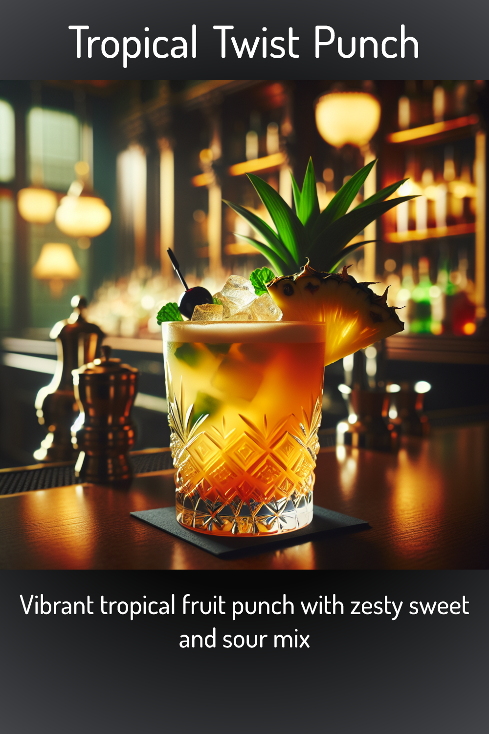 Tropical Twist Punch, Vibrant tropical fruit punch with zesty sweet and ...