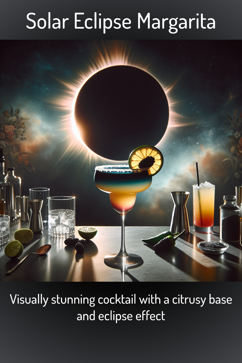 Solar Eclipse Margarita Visually Stunning Cocktail With A Citrusy Base