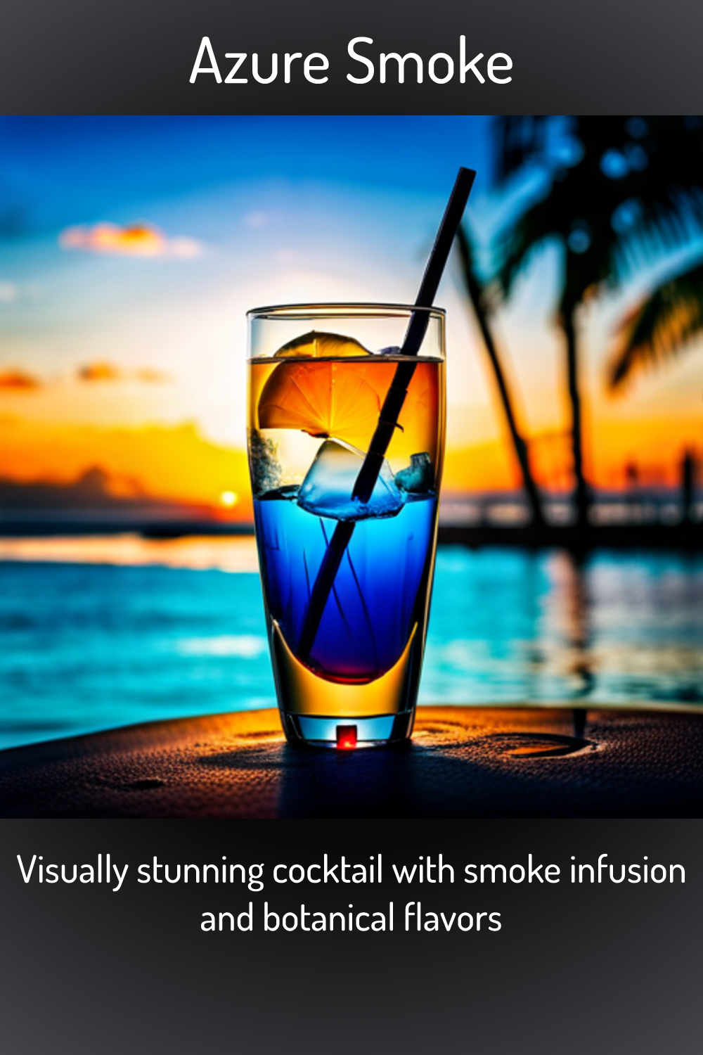 Azure Smoke, Visually stunning cocktail with smoke infusion and ...