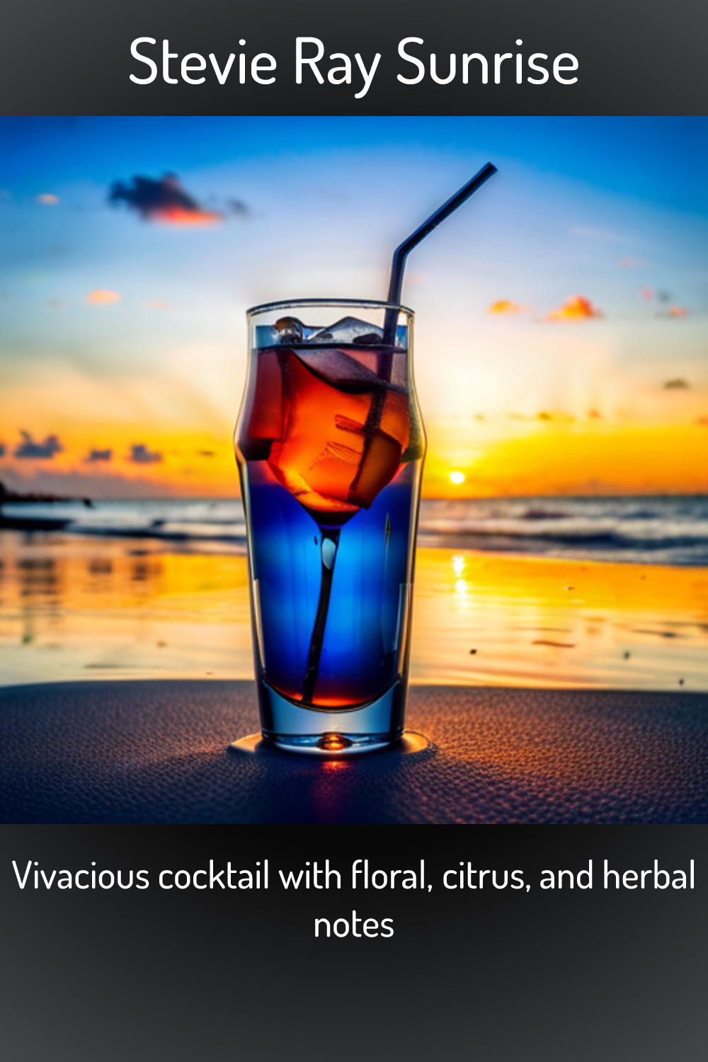 Stevie Ray Sunrise, Vivacious cocktail with floral, citrus, and herbal ...