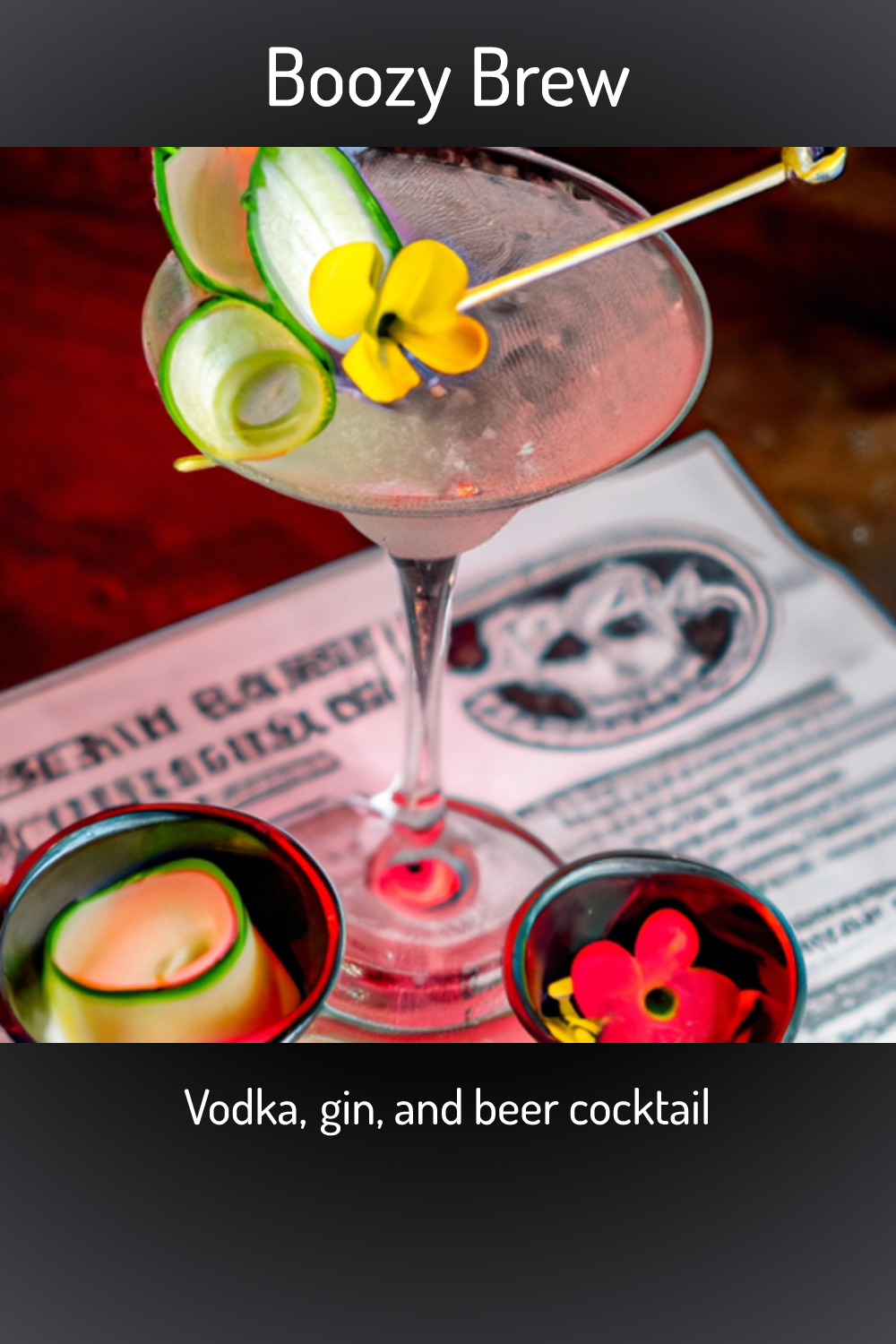 Boozy Brew, Vodka, gin, and beer cocktail