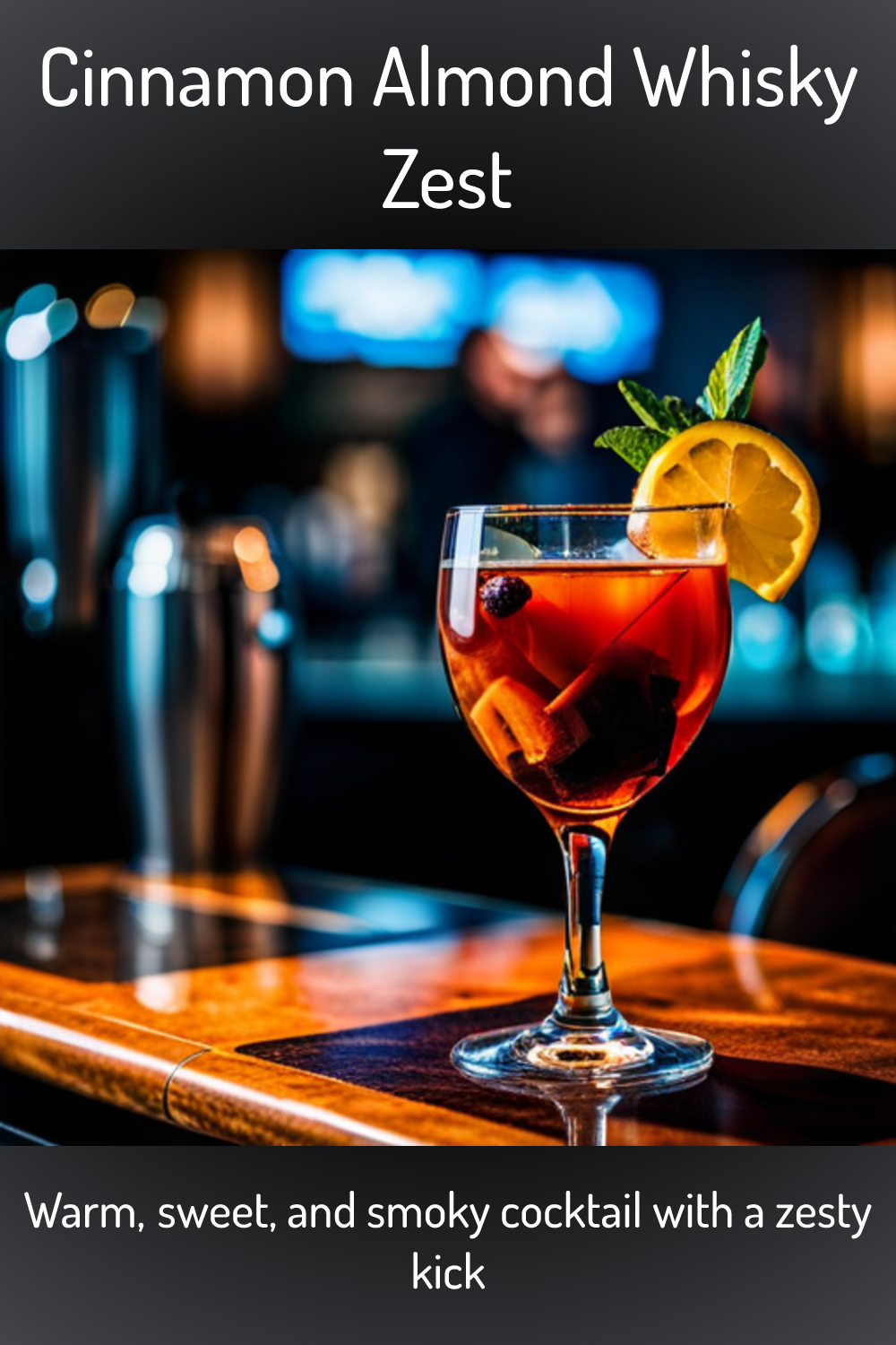 Cinnamon Almond Whisky Zest, Warm, sweet, and smoky cocktail with a ...
