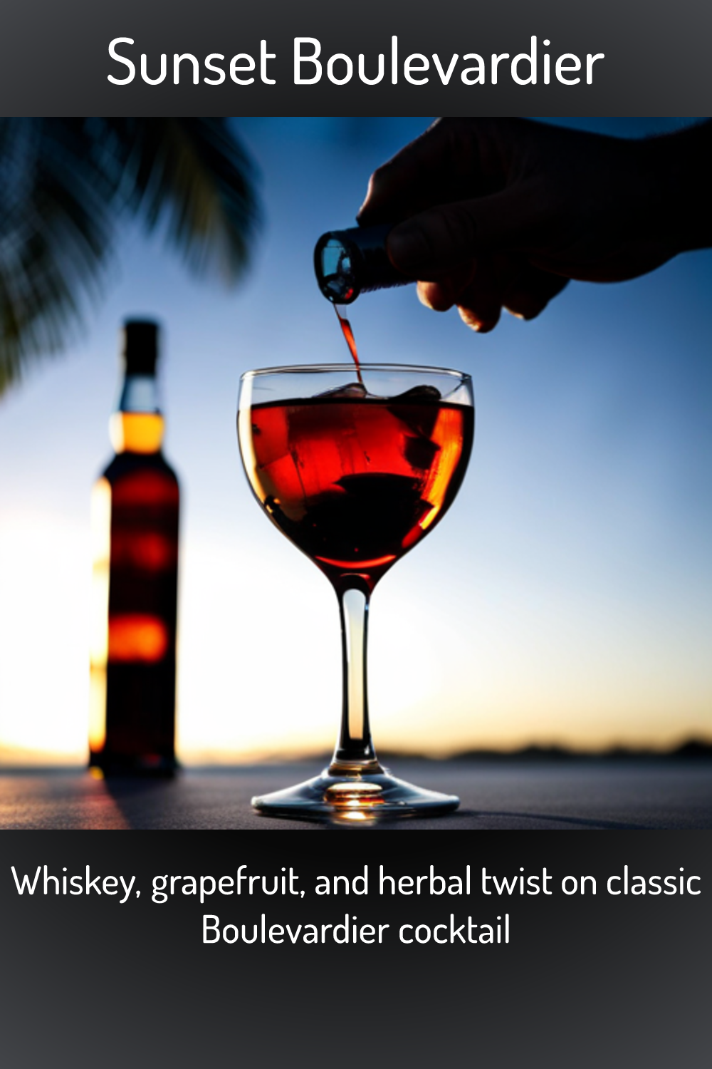 Sunset Boulevardier, Whiskey, grapefruit, and herbal twist on classic ...