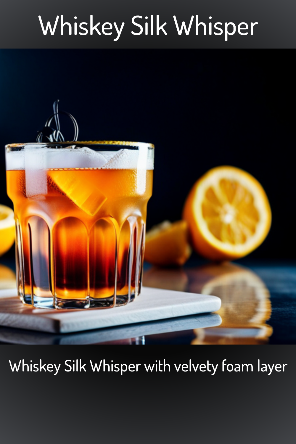 Whiskey Silk Whisper, Whiskey Silk Whisper with velvety foam layer