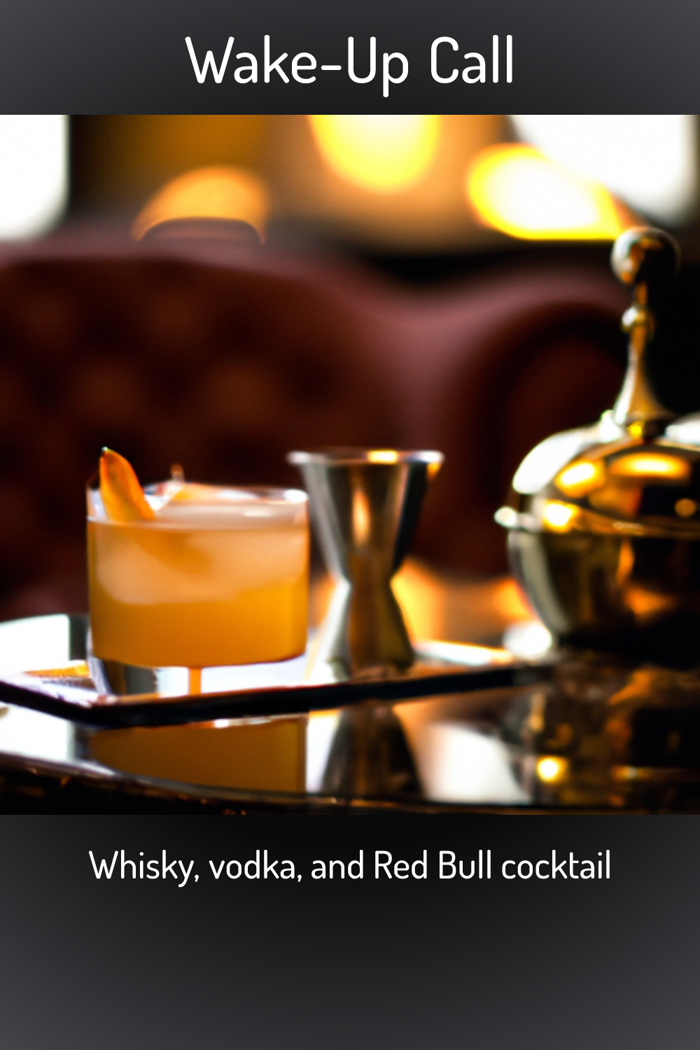 Wake-Up Call, Whisky, vodka, and Red Bull cocktail