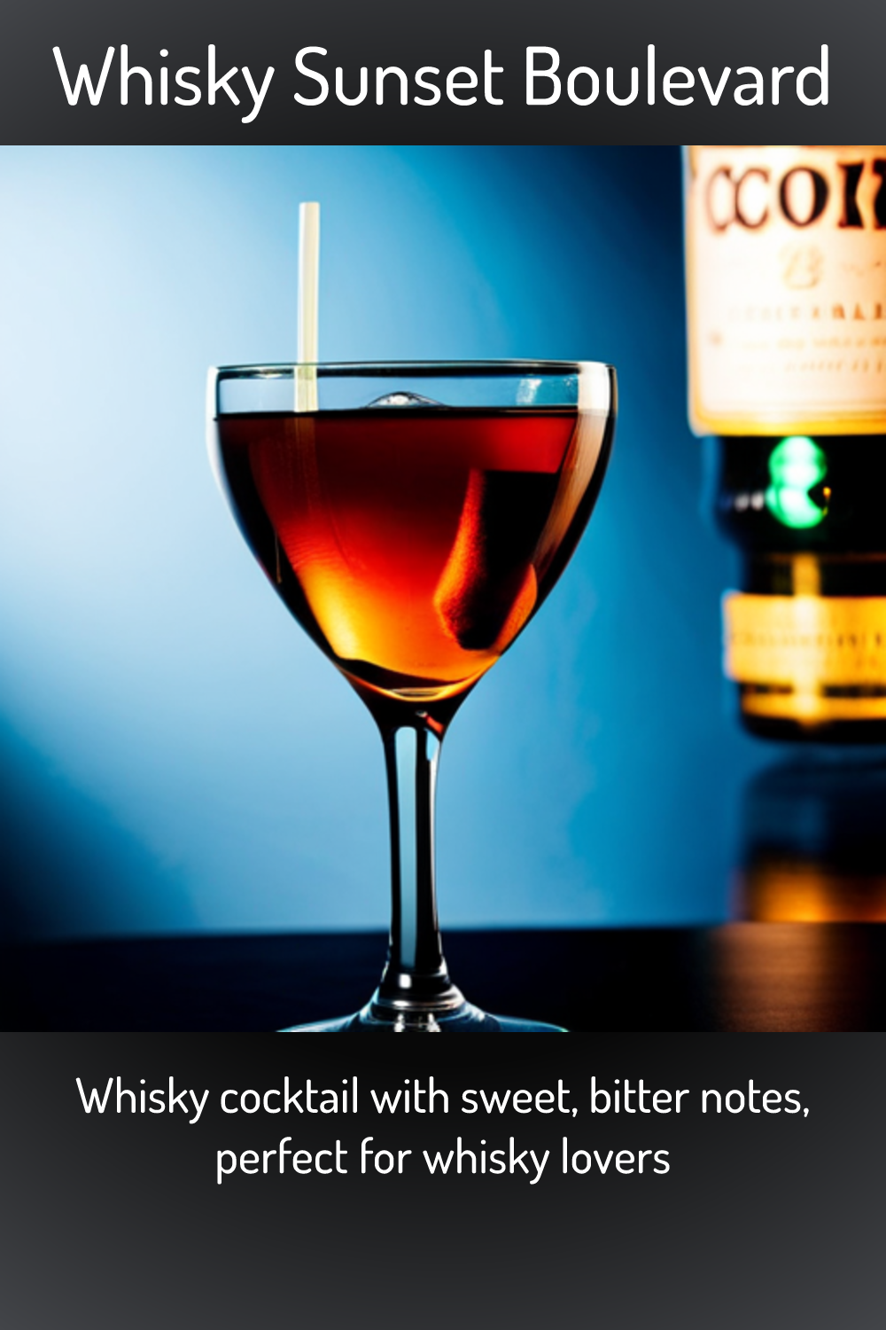 Whisky Sunset Boulevard, Whisky cocktail with sweet, bitter notes ...