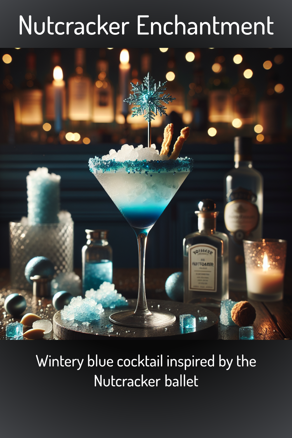 Nutcracker Enchantment, Wintery blue cocktail inspired by the ...