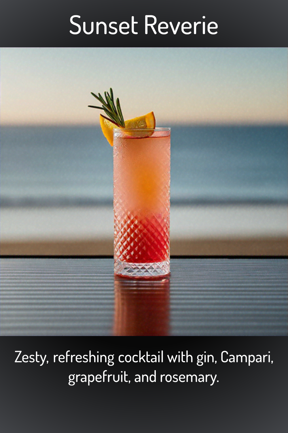 Sunset Reverie, Zesty, refreshing cocktail with gin, Campari ...