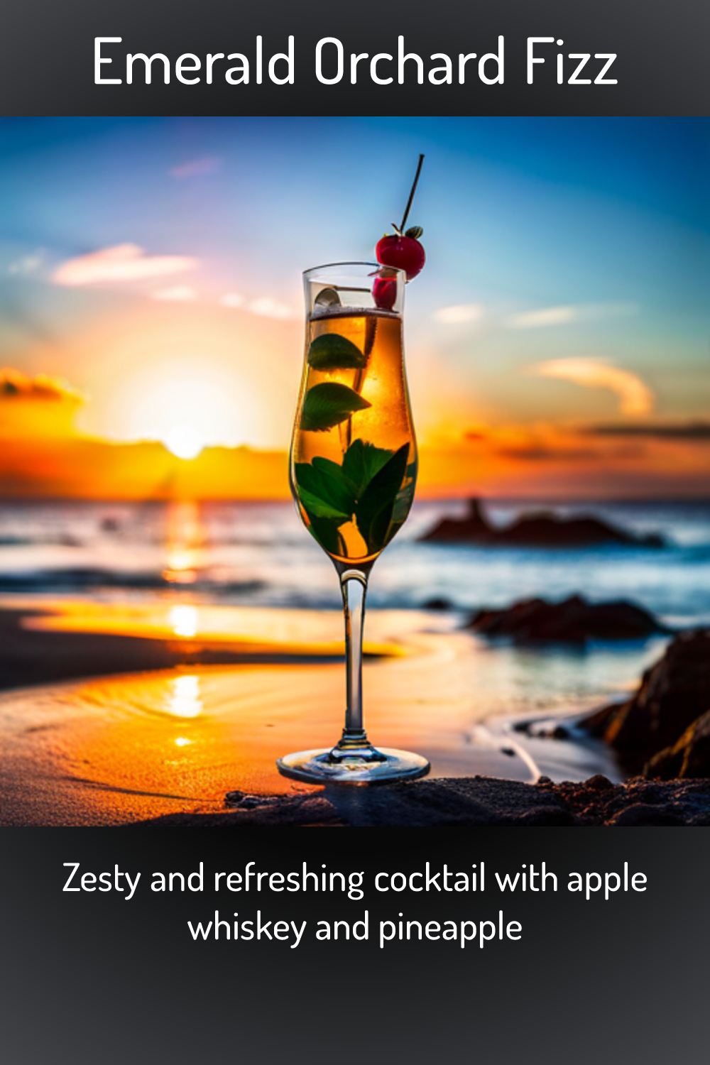 Emerald Orchard Fizz Zesty And Refreshing Cocktail With Apple Whiskey